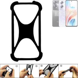 K-S-Trade Handyhülle für Oppo A79 5G, Handy-Hülle Schutz-Hülle Silikon Bumper TPU Softcase Smartphone, schwarz