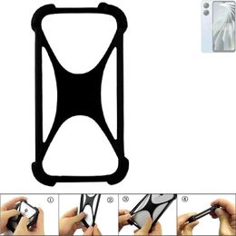 K-S-Trade Handyhülle für ZTE Libero 5G lV, Handy-Hülle Schutz-Hülle Silikon Bumper TPU Softcase Smartphone, schwarz