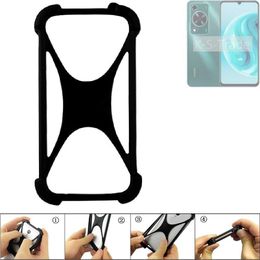 K-S-Trade Handyhülle für Huawei Enjoy 70, Handy-Hülle Schutz-Hülle Silikon Bumper TPU Softcase Smartphone, schwarz