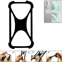 K-S-Trade Handyhülle für Oppo Reno11, Handy-Hülle Schutz-Hülle Silikon Bumper TPU Softcase Smartphone, schwarz