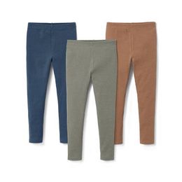 Tchibo 3 Rippleggings - Dunkelblau - Kinder - Gr.: 134/140