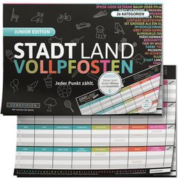 Stadt Land Vollpfosten - Denkriesen - Stadt Land Vollpfosten® - Junior Edition - "Jeder Punkt zählt." (Kinderspiel)