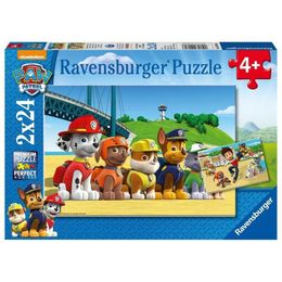 RAVENSBURGER VERLAG Puzzle HELDENHAFTE HUNDE 2x24-teilig