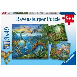 Puzzle Faszination Dinosaurier 3x49-teilig