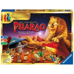 RAVENSBURGER VERLAG Ravensburger 26656 - Der zerstreute Pharao - Gesellschaftsspiel für die ganze Familie, für Erwachsene und Kinder ab 7 Jahren, 1-5 Spieler - Schätze su