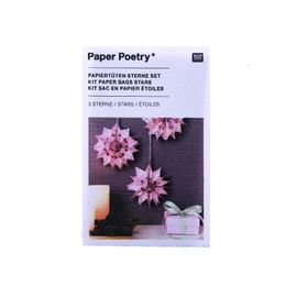 Paper Poetry - Papiertüten Sterne Set, Rosa