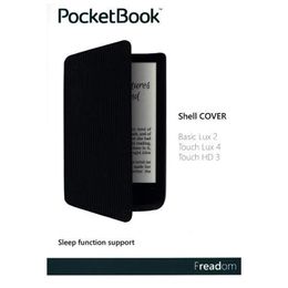 PocketBook Cover Shell für Touch HD 3, Touch Lux 4, Basic Lux 2, straight lines black