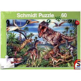 Schmidt Spiele Schmidt Puzzle 60 - Bei den Dinosauriern (Kinderpuzzle)