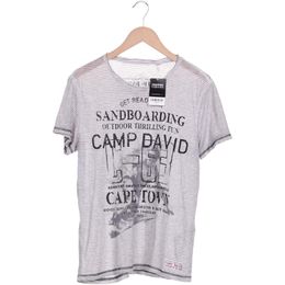 CAMP DAVID Herren T-Shirt, grau, Gr. 46