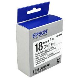 Schriftband Epson LK-5WBW schwarz auf weiß 18mm x 9m