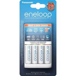 Panasonic eneloop Smart & Quick Charger Batterie-Ladegerät, weiß