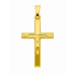 Adelia´s Adelia´s Kettenanhänger 333 Gold Kreuz Anhänger, Goldschmuck für Damen & Herren, goldfarben