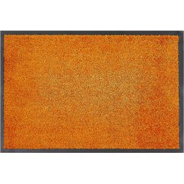 Fußmatte Fresh Step, Home Affaire, rechteckig, Höhe: 7 mm, für den Eingangsbereich, Uni-Farben, rutschhemmend, robust, waschbar, orange