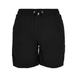 Urban Classics Stoffhose Urban Classics Damen Ladies Crinkle Nylon Shorts (1-tlg), schwarz