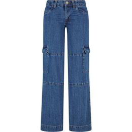 Urban Classics Bequeme Jeans Urban Classics Damen Ladies Low Waist Cargo Denim, blau