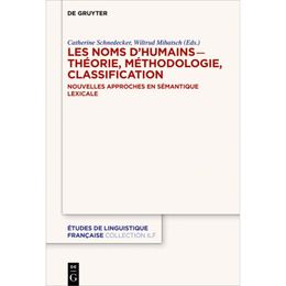 De Gruyter Les noms d'humains - théorie, méthodologie, classification, Kartoniert (TB)