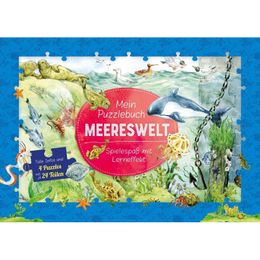 Mein Puzzlebuch Meereswelt, Pappband