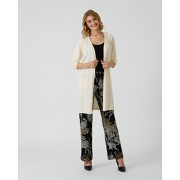 Couture Line Long-Cardigan mit Ajourmuster