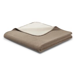 SONSTIGE Biederlack Wohndecke DOUBLEFACE (BL 150x200 cm) BL 150x200 cm beige Decke Kuscheldecke Sofadecke Couchdecke Plate