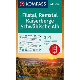 KOMPASS Wanderkarte 777 Filstal, Remstal, Kaiserberge, Schwäbische Alb 1:50.000, Karte (im Sinne von Landkarte)