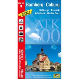 ATK100 Amtliche Topographische Karte 1:100000 Bayern / ATK100-3 Bamberg-Coburg (Amtliche Topographische Karte 1:100000), Karte (im Sinne von Landkarte)