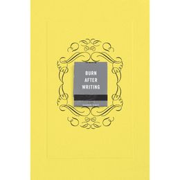 Penguin Random House Burn After Writing (Yellow) - Sharon Jones, Kartoniert (TB)