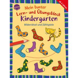 arena Mein bunter Lern- und Übungsblock Kindergarten. Bilderrätsel und Zählspiele - Friederike Barnhusen, Kartoniert (TB)
