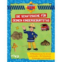 Riva Verlag Feuerwehrmann Sam - Die Schatzsuche/Schnitzeljagd für deinen Kindergeburtstag, Kartoniert (TB)