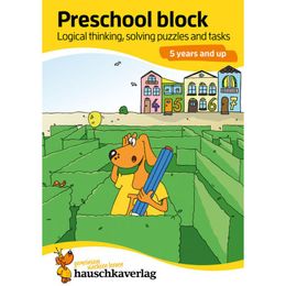 Preschool Activity Book for 5 Years - Boys and Girls - Logical thinking, Puzzles and Brainteasers - Linda Bayerl, Kartoniert (TB)