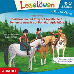 Reitstunden auf Ponyhof Apfelblüte & Der erste Ausritt auf Ponyhof Apfelblüte,Audio-CD - Pippa Young (Hörbuch)