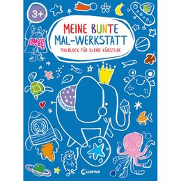 Loewe Verlag Meine bunte Mal-Werkstatt - Malblock für kleine Künstler - Elefant, Kartoniert (TB)