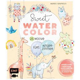 Sweet Watercolor - 25 Motive fürs Kinderzimmer malen - Margit Krapesch, Kartoniert (TB)