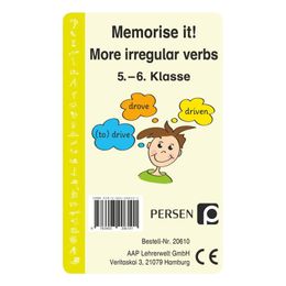 Memorise it! More irregular Verbs - Josephine Finkenstein,