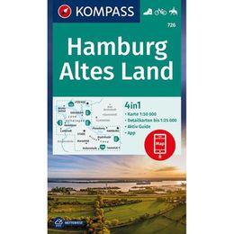 KOMPASS Wanderkarte 726 Hamburg, Altes Land 1:50.000, Karte (im Sinne von Landkarte)
