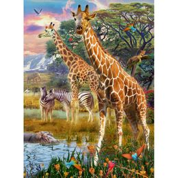 RAVENSBURGER VERLAG Ravensburger Kinderpuzzle - 12943 Bunte Savanne - Tier-Puzzle für Kinder ab 7 Jahren, mit 150 Teilen im XXL-Format