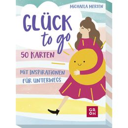 Glück to go - 50 Karten mit Inspirationen für unterwegs - Michaela Merten, Box