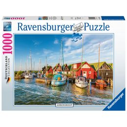 RAVENSBURGER VERLAG Ravensburger Puzzle - Romantische Hafenwelt von Ahrenshoop - Deutschland Collection 1000 Teile