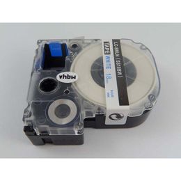 Schriftband-Kassette kompatibel mit KingJim SR40, SR530, SR530C, SR550, SR6700D, SR750, SR950, SR-PBW1 Etiketten-Drucker 8mm Blau auf Weiß - vhbw