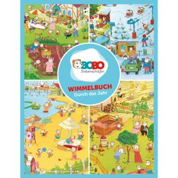 Bobo Siebenschläfer Wimmelbuch - Durch das Jahr mit Bobo Siebenschläfer - Animation JEP-, Pappband