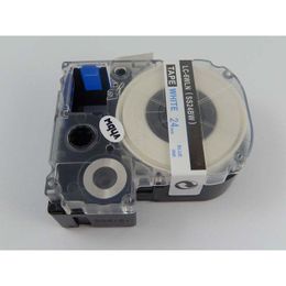 Schriftband-Kassette kompatibel mit KingJim SR950 Etiketten-Drucker 24mm Blau auf Weiß - vhbw