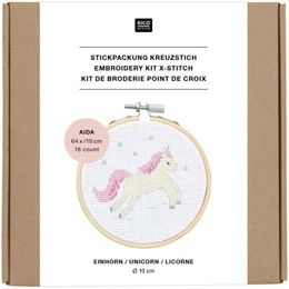 Stickpackung Kreuzstich Mini Kit Einhorn