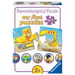 RAVENSBURGER VERLAG Ravensburger Tierische Baustelle 9x2Teile My first puzzle - Puzzle für Kinder ab