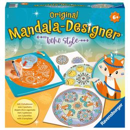 RAVENSBURGER VERLAG Ravensburger Midi Mandala Designer Boho Style 20019, Zeichnen lernen für Kinder ab 6 Jahren, Zeichen-Set mit Mandala-Schablonen für farbenfrohe Mandal