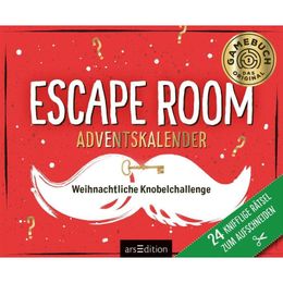 Ars Edition Escape Room Adventskalender. Weihnachtliche Knobelchallenge - Escape Room Adventskalender. Weihnachtliche Knobelchallenge, Gebunden