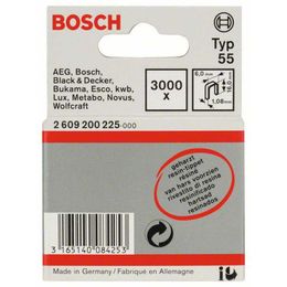 Schmalrückenklammer Typ 55, geharzt 6 x 1,08 x 16 mm, 3000er-Pack - Bosch