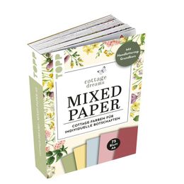 Handlettering Mixed Paper Block Cottage Dreams - Gelb, Grün, Blau, Rosa, Rot - A6