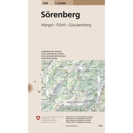 Swisstopo Landeskarte 1:25 000 / 1189 Sörenberg, Karte (im Sinne von Landkarte)