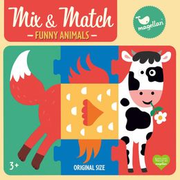 Puzzlespiel MIX & MATCH - FUNNY ANIMALS 24-teilig