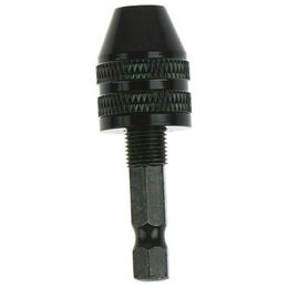 TRADESHOP Mini Bohrer Adapter Bit Bohrfutter / 0,3-3,6mm Spannweite / Sechskantaufnahme 6,35mm Schaft 1/4 hex / für Akkuschrauber mit Bit-Aufnahme - Trade-shop