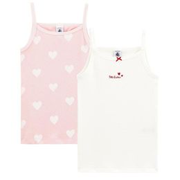 Petit Bateau - Unterhemd CAB 2er-Pack in marshmallow, Gr.92/98